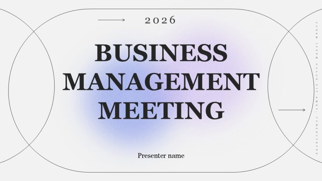Free Business Management Meeting PowerPoint Presentation Template