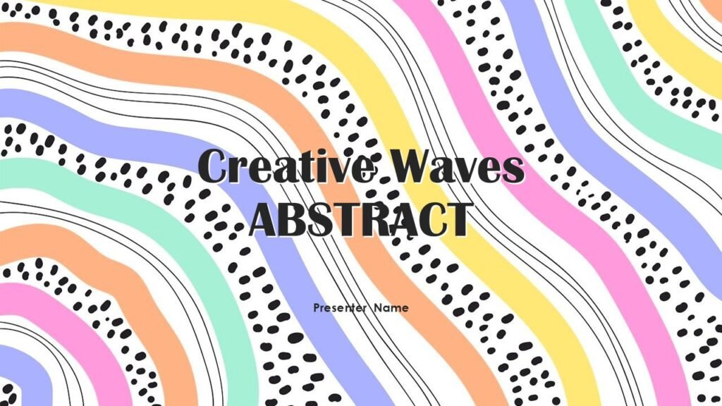 Free Creative Colorful Waves Abstract Presentation Templates