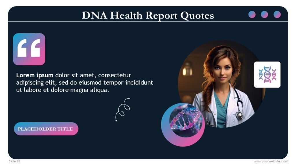 Free DNA Health Report PowerPoint Presentation Template