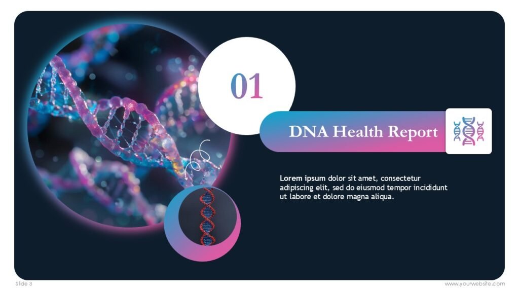 Free DNA Health Report PowerPoint Presentation Template