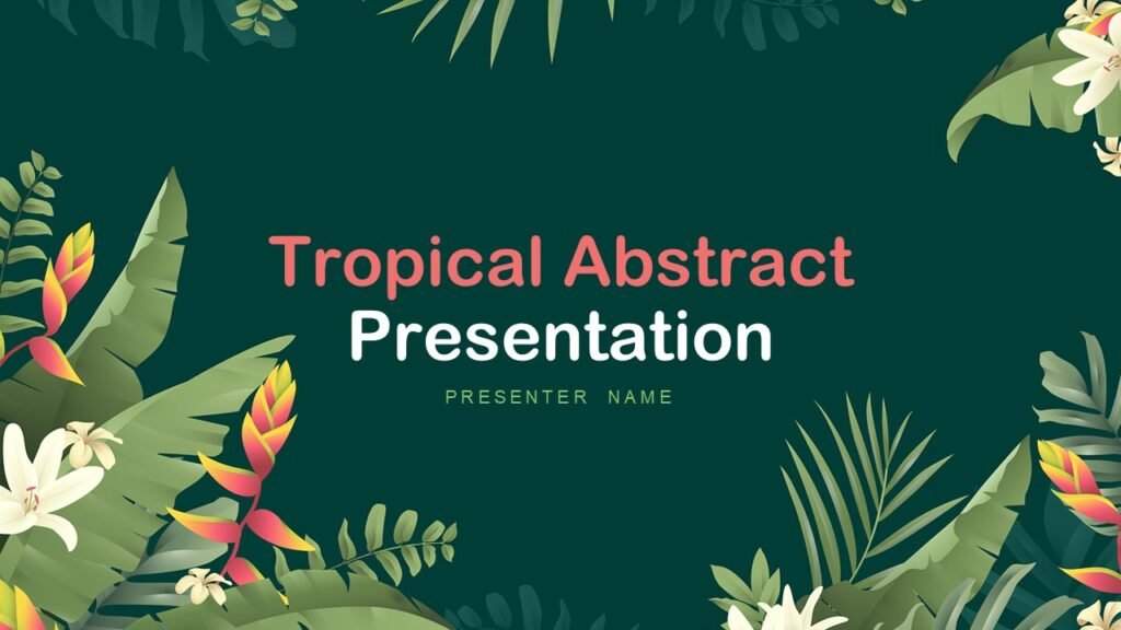 Free Tropical Abstract Presentation Templates