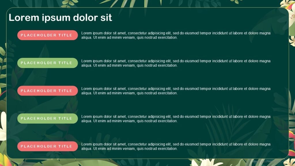 Free Tropical Abstract Presentation Templates