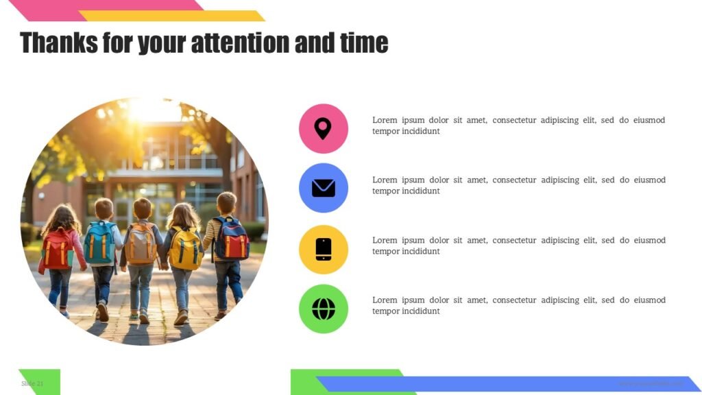 Free Colorful Kindergarten PowerPoint Presentation Templates