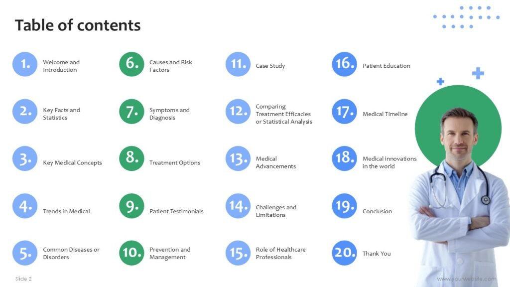 Free Wellness and Health Goals PowerPoint Template