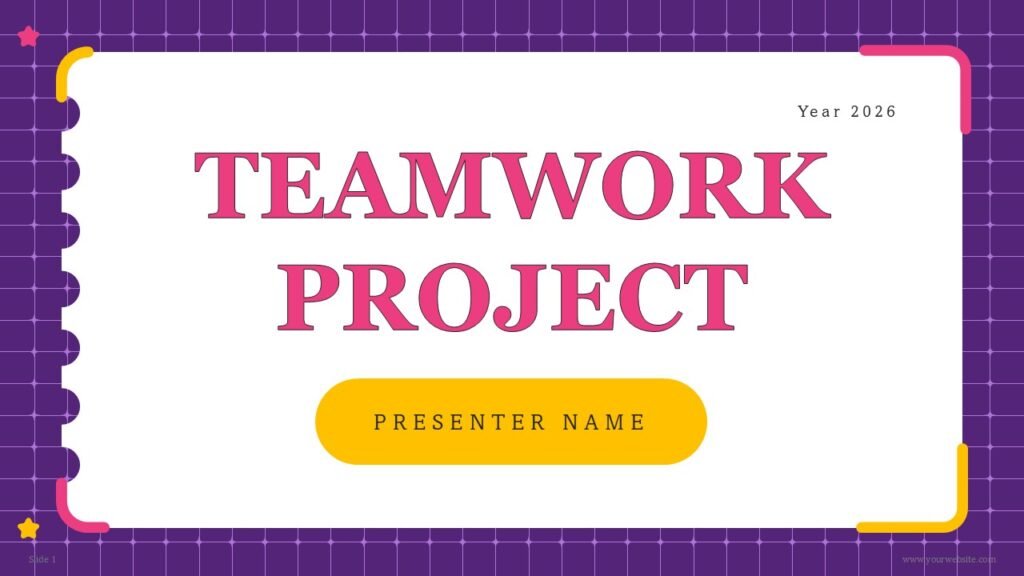 Free Teamwork Project PowerPoint Template for Collaboration