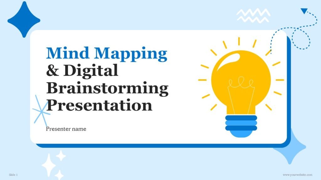 Mind Mapping & Digital Brainstorming PowerPoint Template